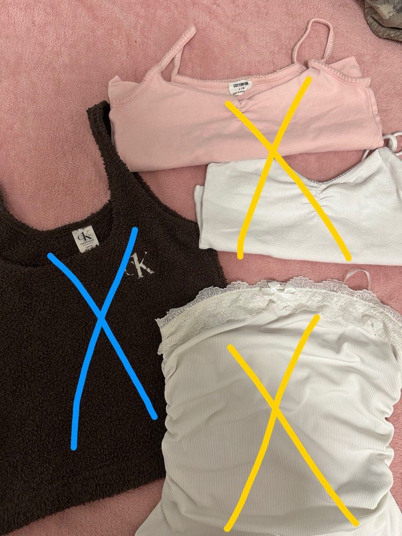 Coquette basic y2k cute tanks, Women's Fashion, Tops, Sleeveless on ...