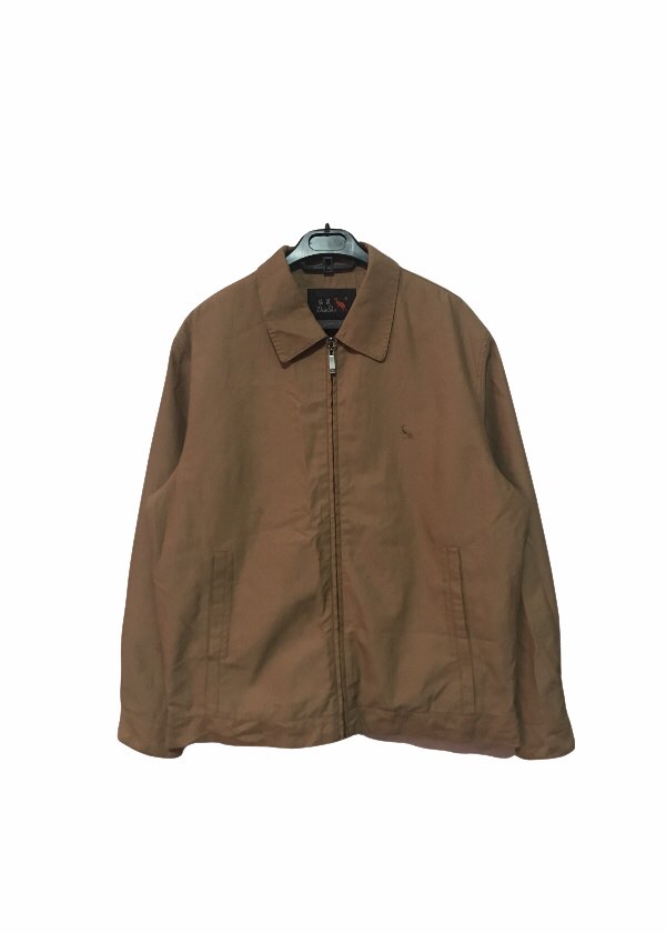 DAISHU EMBROIDERY RABBIT BROWN HARRINGTON, Men's Fashion, Coats ...