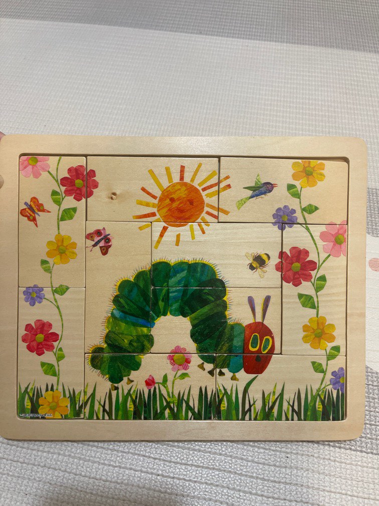 Eric Carle the hungry caterpillar wooden puzzle, Hobbies & Toys, Toys ...