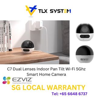 Ezviz C7 Dual-Lens 2K+ & 2K+ Pan Tilt IP Camera [Dual-Band Wifi 2.4 ...