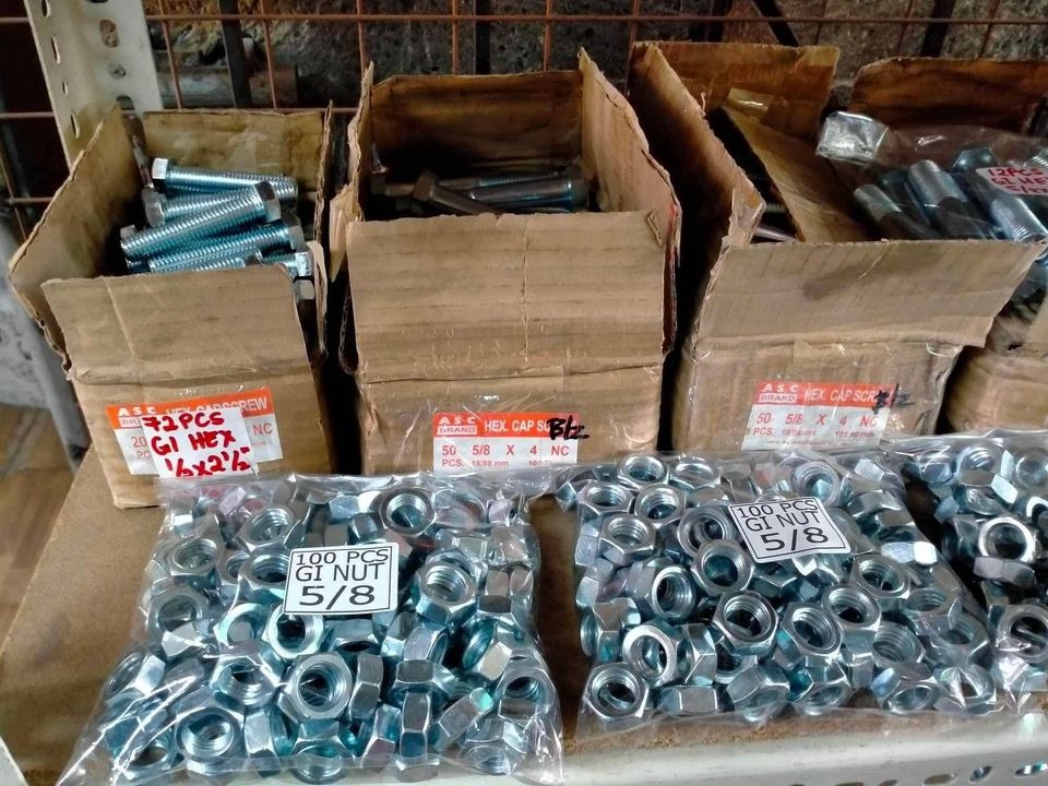 Galvanized iron GI hex bolts GI U-bolts 1/4 5/16 3/8 1/2 5/8 ALL ...
