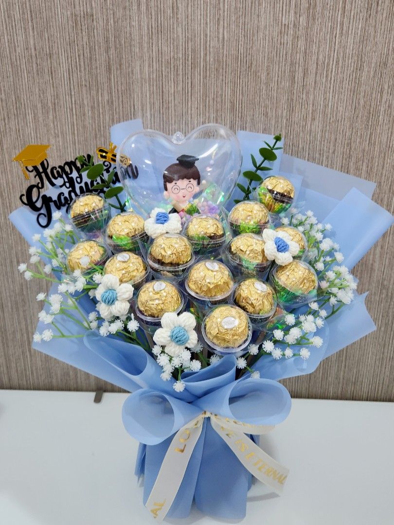 Graduation boy Graduation Girl Ferrero Rocher Chocolate Ball Flower ...