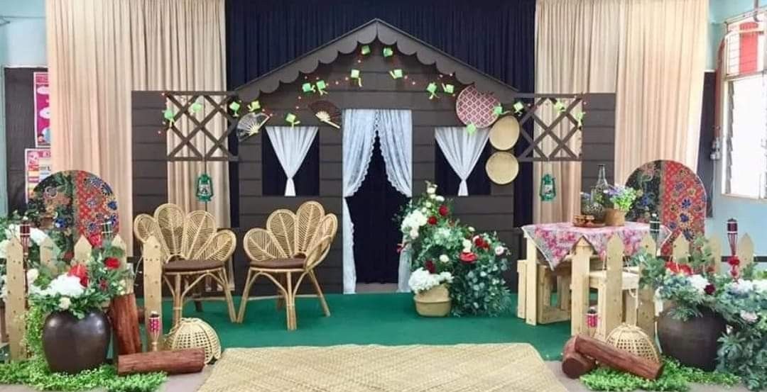 Hari raya photobooth mall setup village photography backdrop decoration ...
