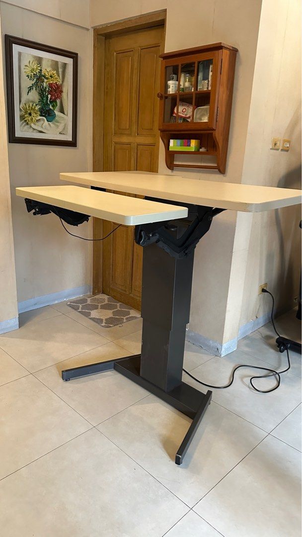 Hydraulic Standing Desk Office Table, Furniture & Home Living ...