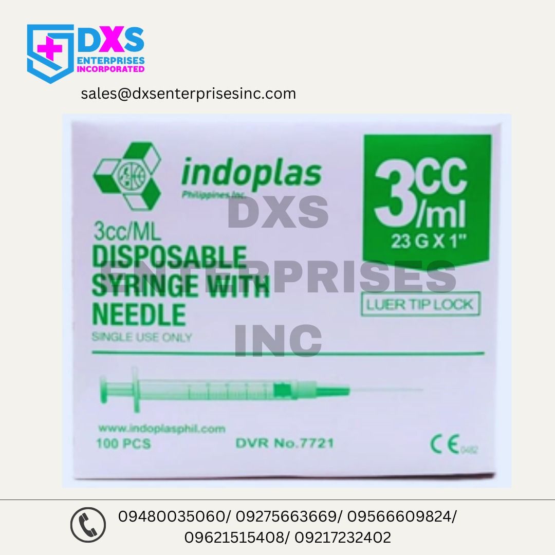 INDOPLAS SYRINGE WITH NEEDLE 1CC AND 3CC, Health & Nutrition, Medical Supplies & Tools on Carousell
