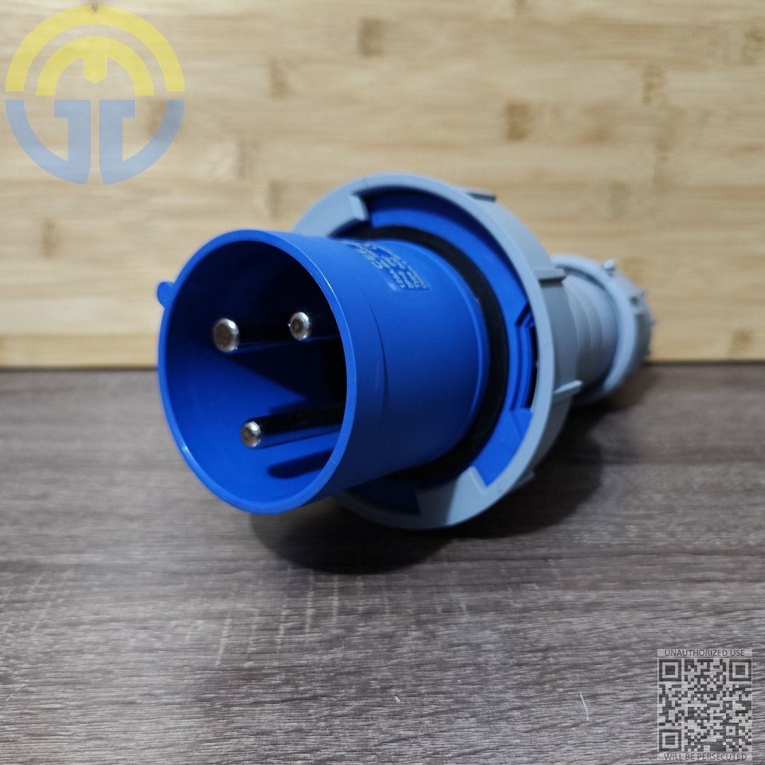 Industrial Heavy Duty IP67 Waterproof Socket Plug 125A-6h 250V 2P+E Connector, Commercial ...