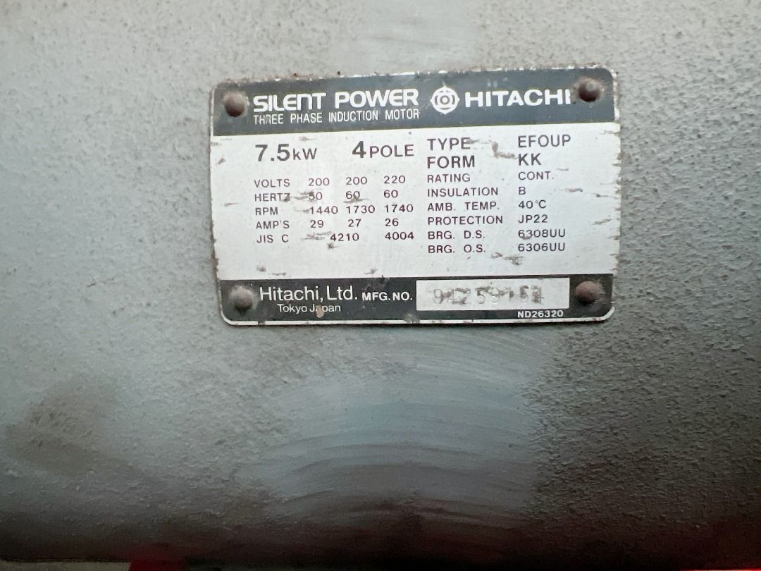 air Compressor EARTH FUJI 10HP from Japan, Commercial & Industrial ...