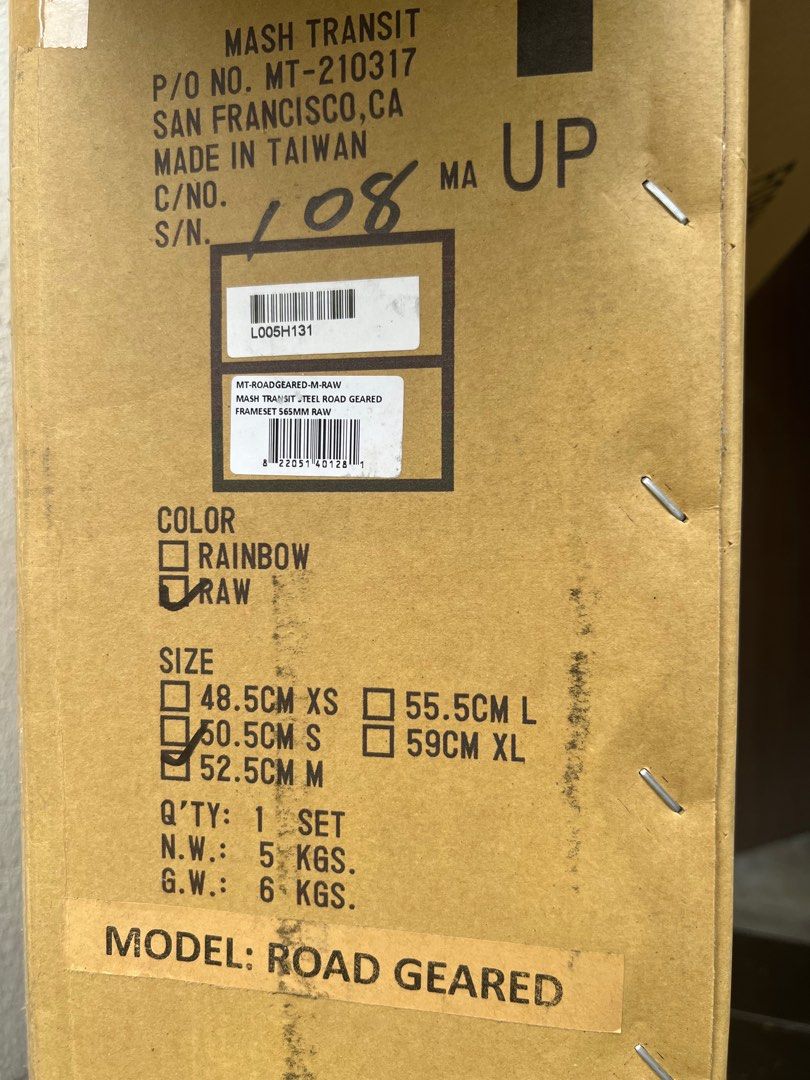 Mash SF All Road Frameset (Raw), Sports Equipment, Bicycles & Parts ...