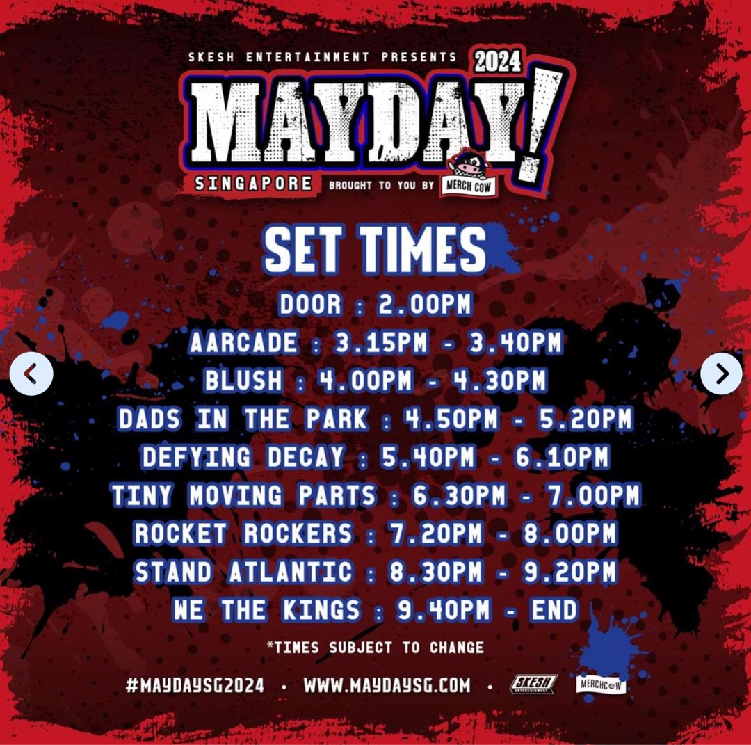 MAYDAY! fest 2024 (we the kings) x1, Tickets & Vouchers, Event Tickets ...