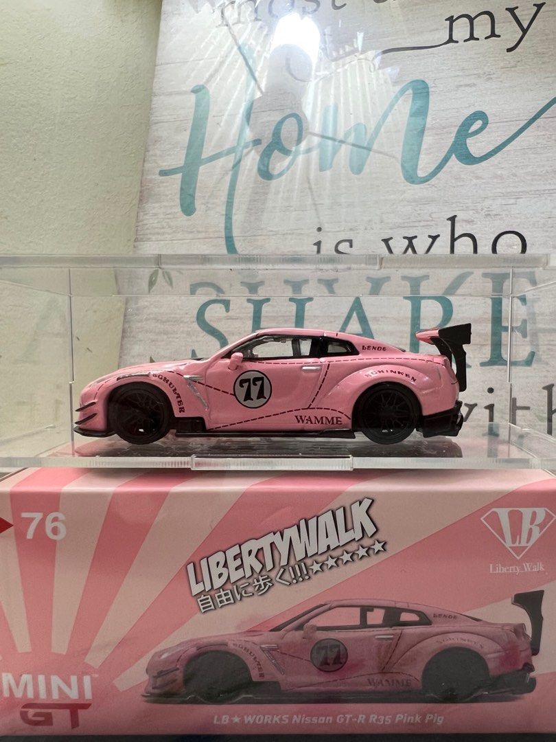 Mini Gt #76 LibertyWalk GT-R R35 Pink 1:64, Hobbies & Toys, Toys ...