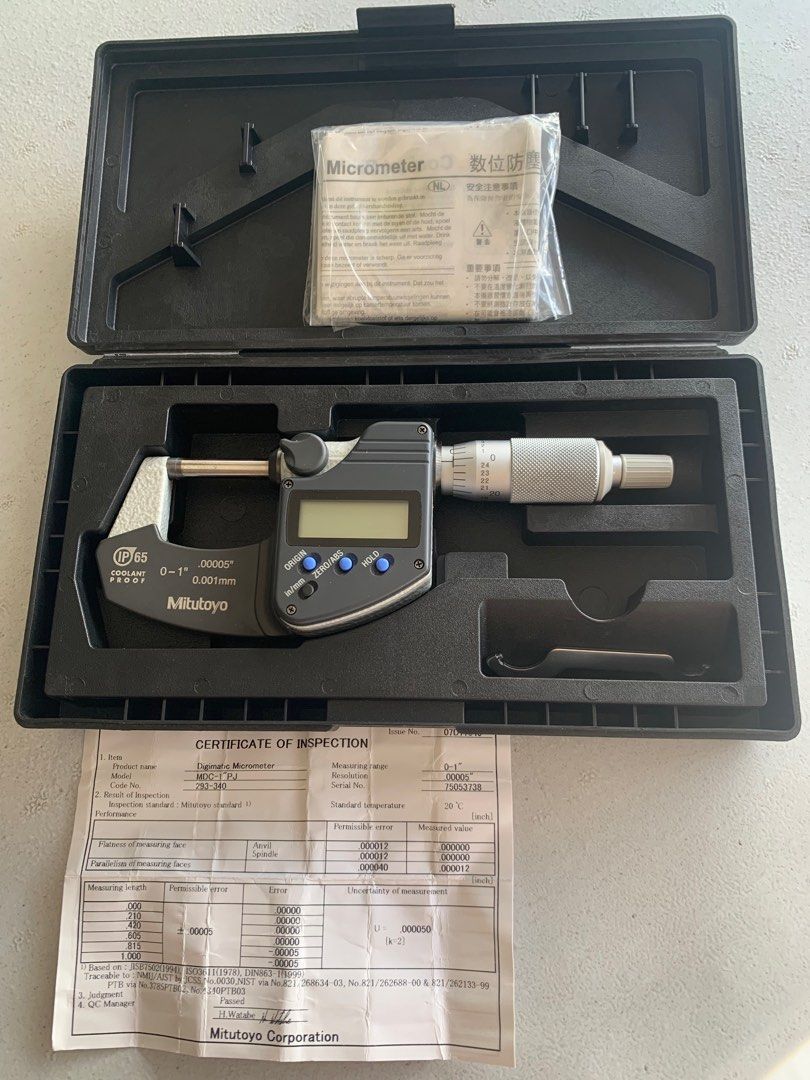 Mitutoyo Digimatic Micrometer 293-340, Computers & Tech, Office ...