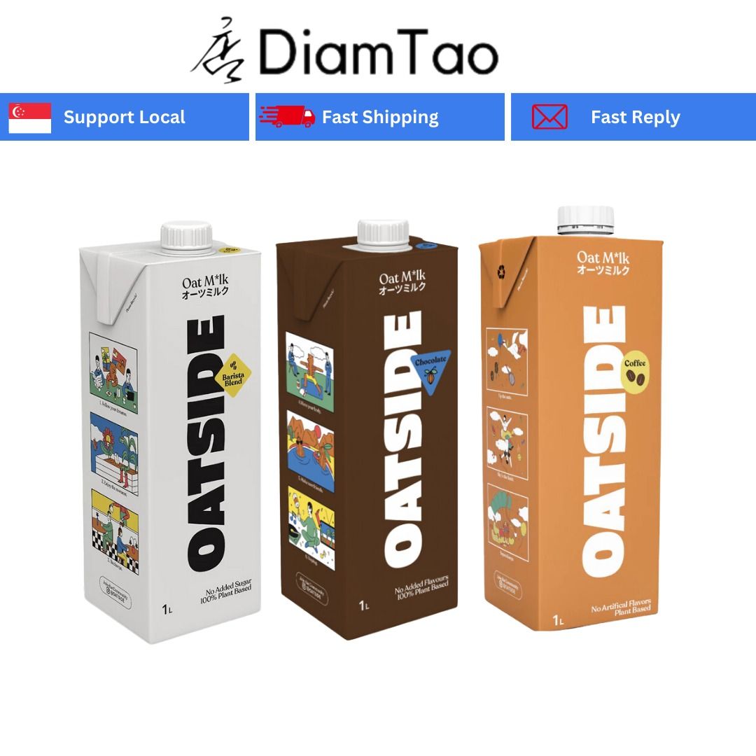 Oatside Barista Blend, Chocolate and Coffee Oat Milk 1L x 6 Packet ...