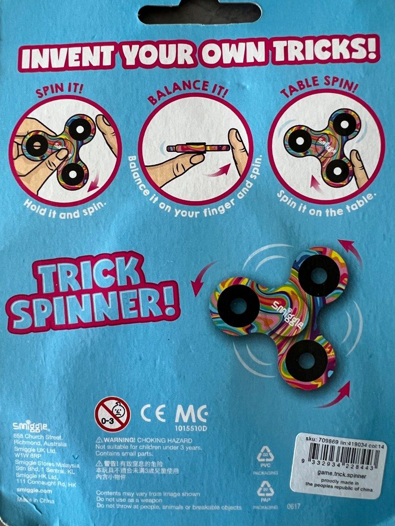 Original Smiggle Fidget Spinner, Hobbies & Toys, Toys & Games on Carousell