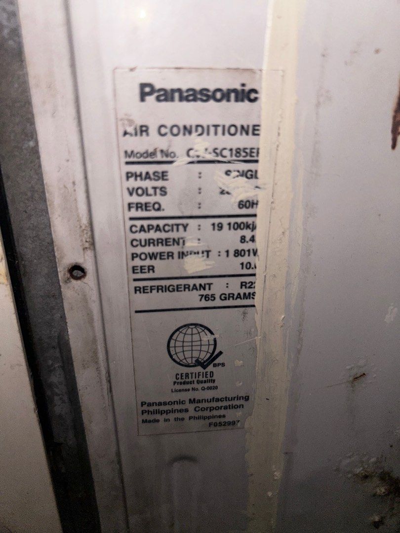 Panasonic 2HP Standard Manual Window Type Non Inverter Aircon, TV ...