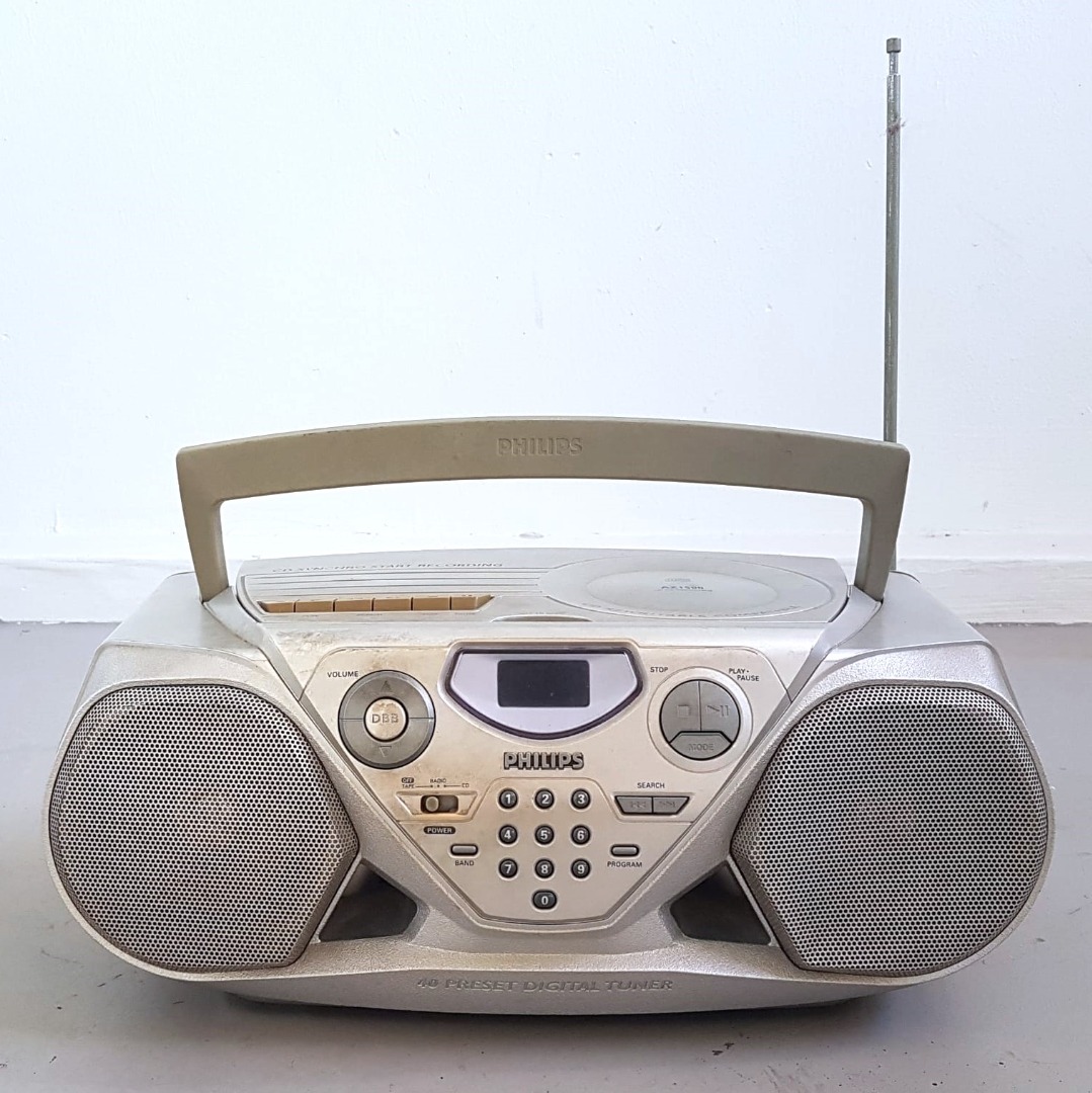 PHILIPS Sound Machine, Model AZ1500/01, Stereo Boombox, Radio FM, 2 ...