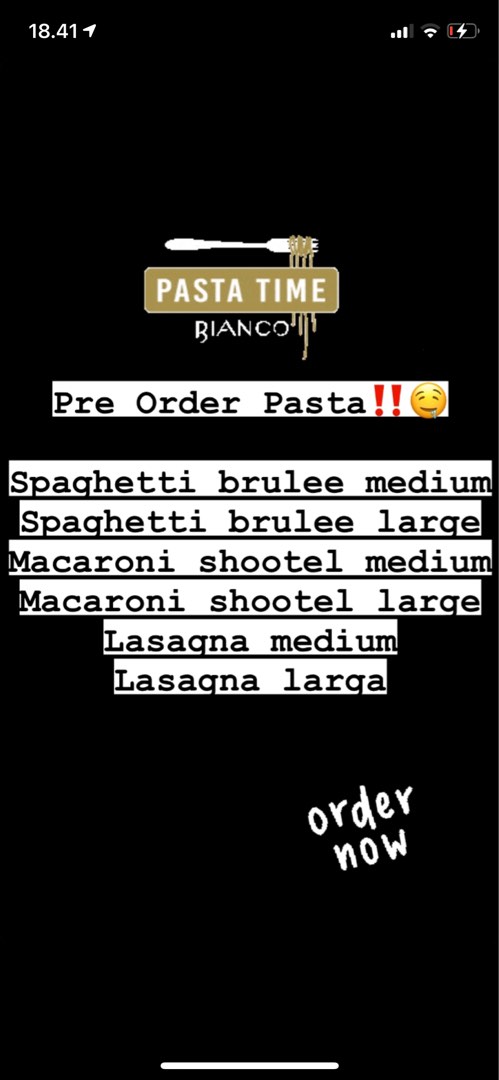 PRE ORDER PASTA!!, Makanan & Minuman, Kue-kue di Carousell