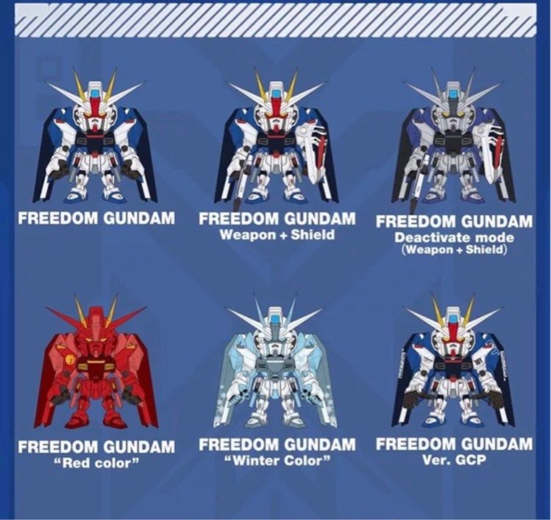 全套 Qmsv mini freedom gundam 自由高達 已絕版, 興趣及遊戲, 玩具 & 遊戲類 - Carousell