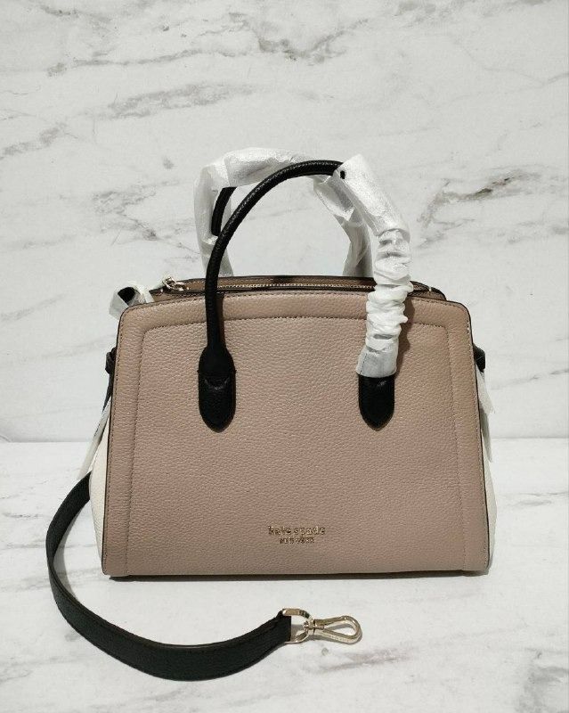 Tas KATE SPADE Knott Medium Satchel Colorblock Pebbled Leather Kraft ...