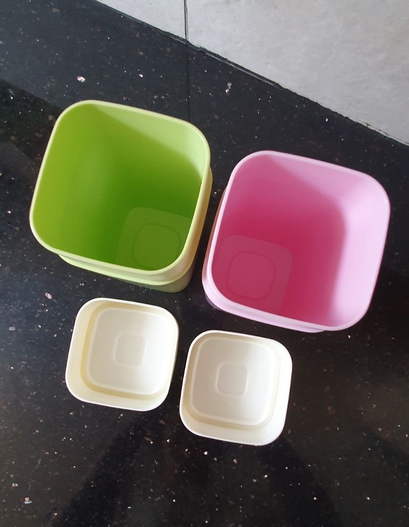 Tupperware Tea Caddy 560ml [set of 2], Furniture & Home Living ...