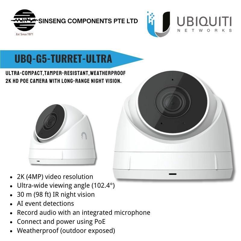 Ubiquiti Unifi G5 Turret Ultra 2K HD PoE IR night vision Ultra-wide viewing angle IP Camera ...