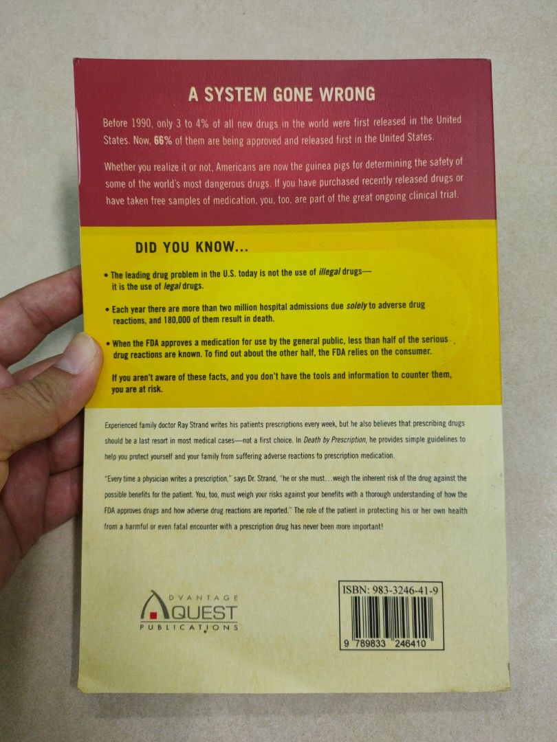 [Used] Death By Prescription by Ray D. Strand (Nonfiction > Medicine ...