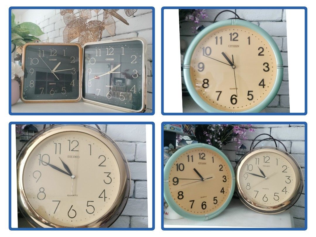 Vintage Wall Clock-Citizen/SEIKO, Furniture & Home Living, Home Decor ...