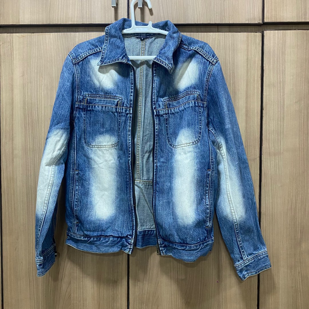 Vintage faded denim jacket, Men's Fashion, Coats, Jackets and Outerwear ...