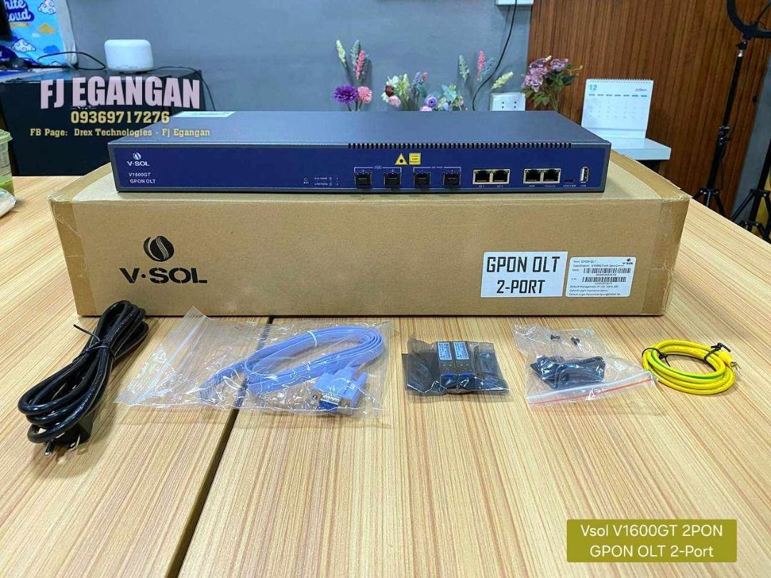 Vsol V1600GT 2PON GPON OLT 2-Port with 2 C++++ SFP*2, Computers & Tech ...