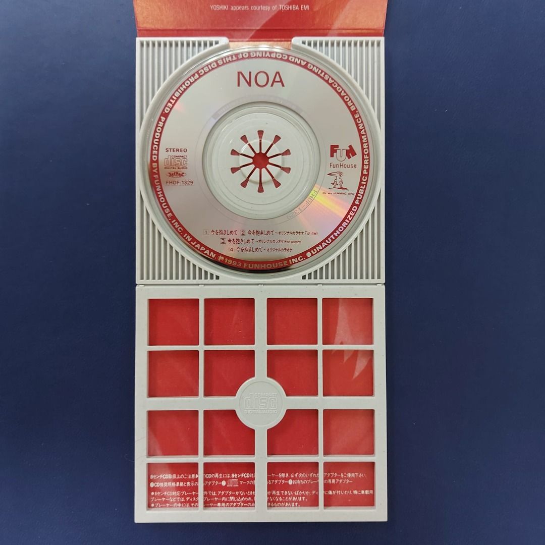 YOSHiki @ X jAPAN - NOA 3吋 CD (93年 日本製; 無 iFPi, 930yen) 直版, 興趣及遊戲, 收藏品及紀念品, 明星周邊 - Carousell