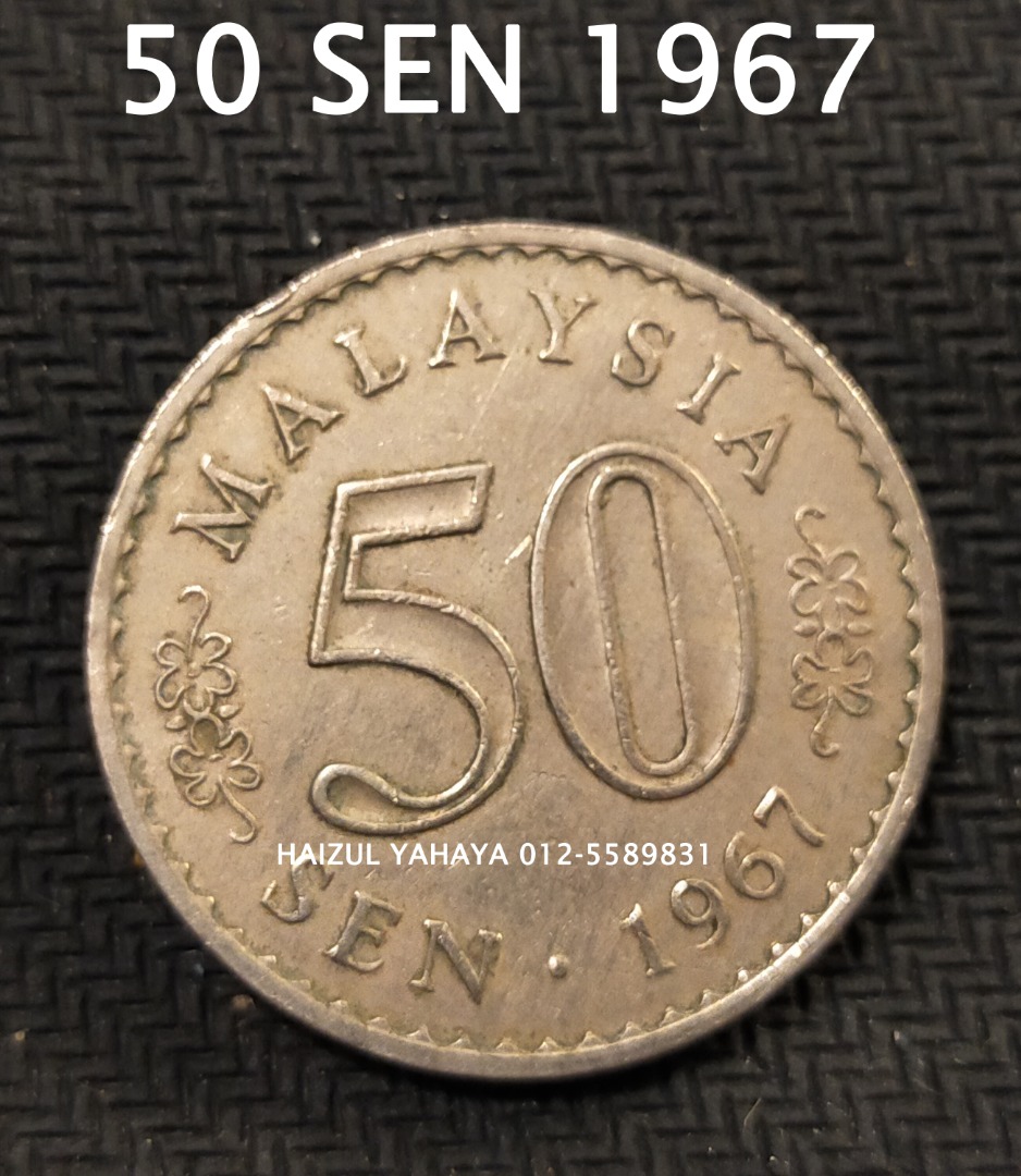 50 SEN TAHUN 1967, Hobbies & Toys, Collectibles & Memorabilia, Currency on Carousell