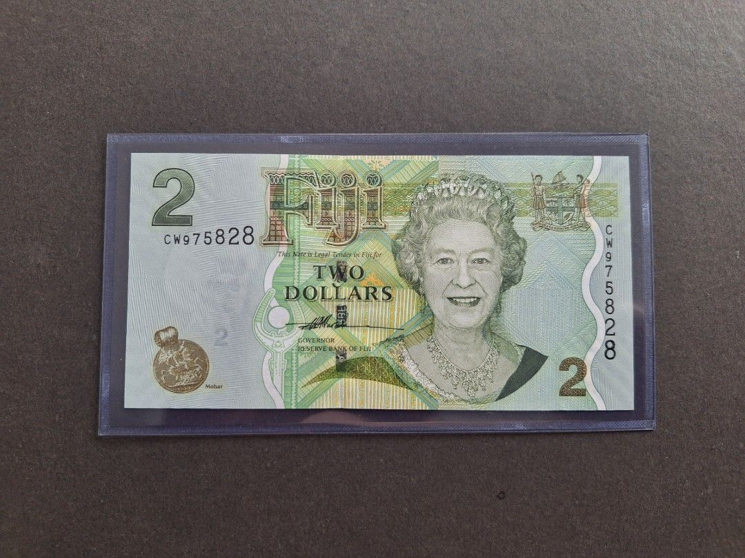 975828 $2 Fiji currency two dollars old banknote note 2007, nice ...