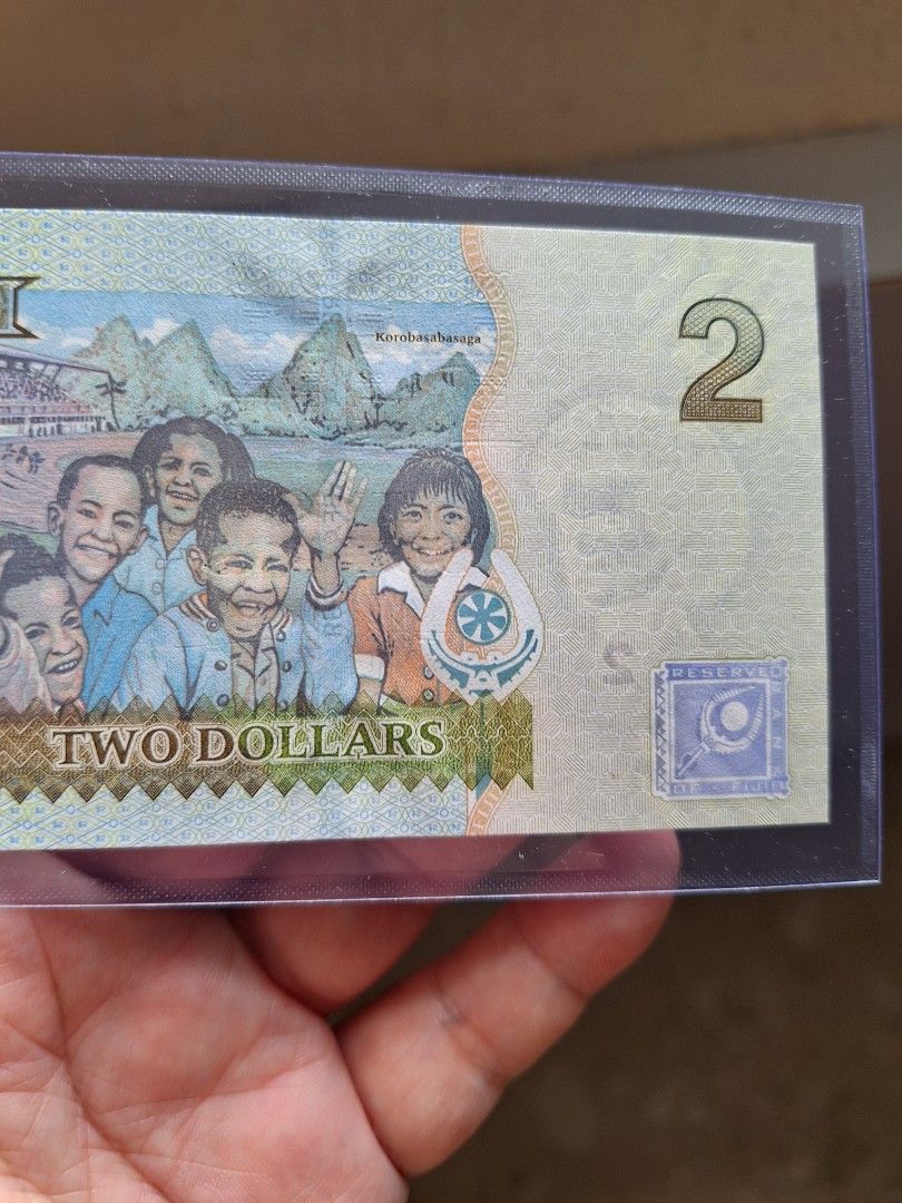 975828 $2 Fiji currency two dollars old banknote note 2007, nice ...