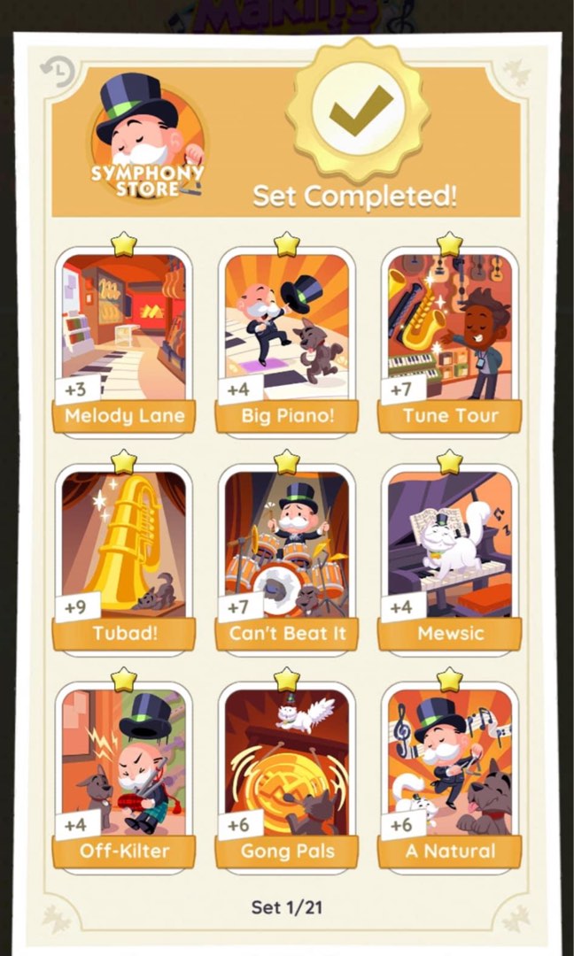 ALL 1 - 2 Stars Monopoly Go ⭐️ Stickers (Set 1-10) $0.50-$1.00, Hobbies ...