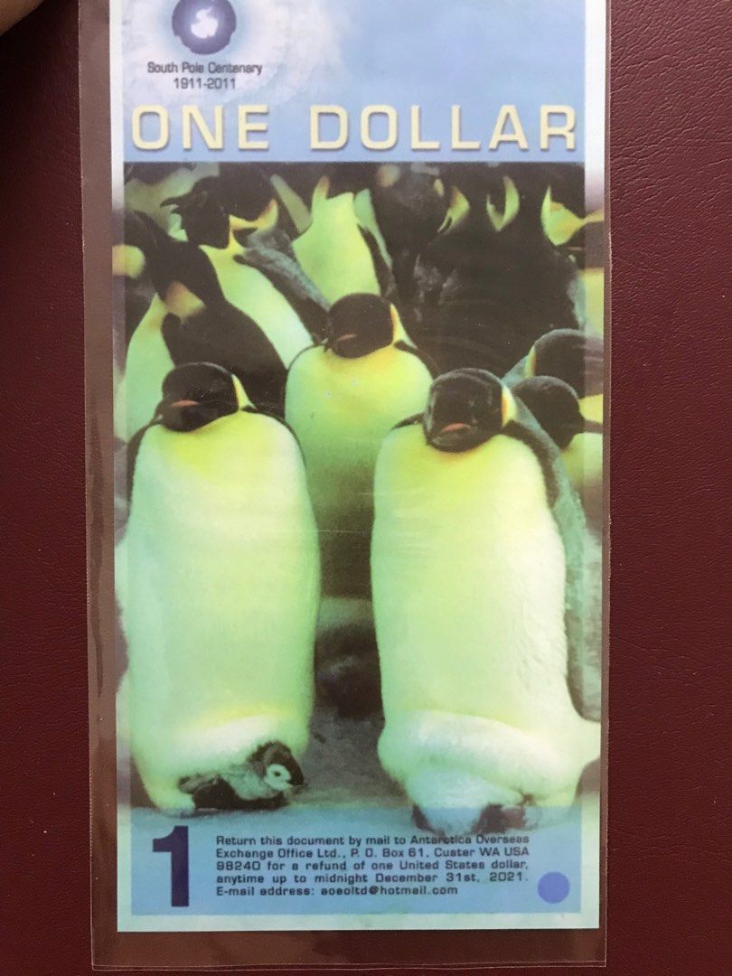 Antarctica Bank Note One Dollar, Hobbies & Toys, Collectibles ...
