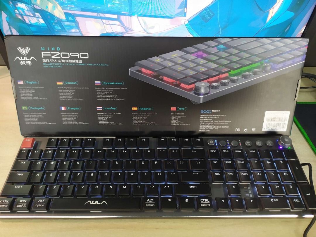 AULA Wind F2090 3 Modes Mechanical Keyboard, Computers & Tech, Parts ...