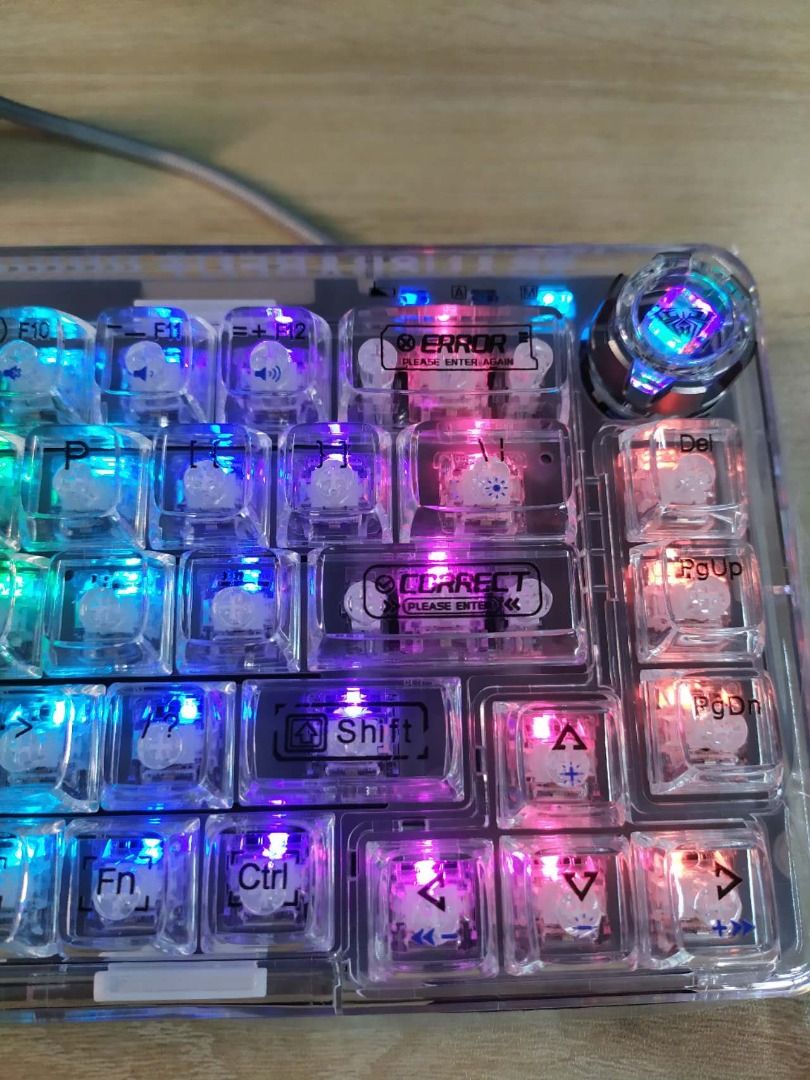 AULA Wind F68 3 Modes Transparent Mechanical Keyboard, Computers & Tech ...