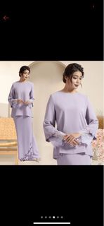BAJU KURUNG LILAC JEMELS 2024 XXL, Women's Fashion, Muslimah Fashion ...
