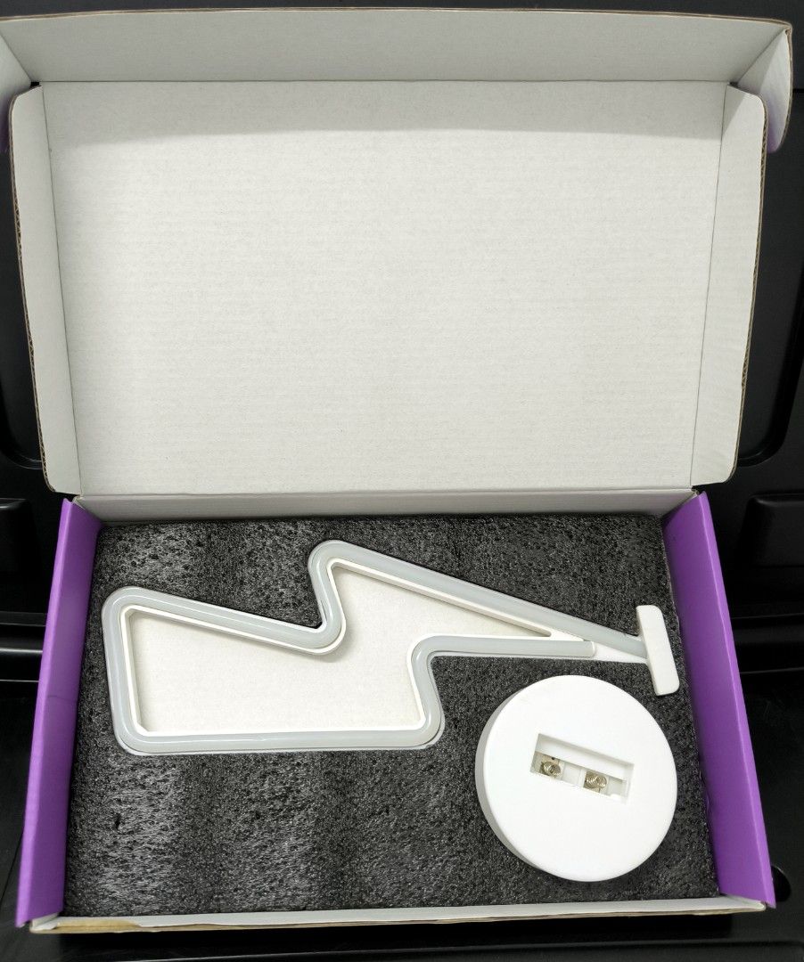 BLUE NEON LIGHT TABLE DISPLAY STAND, Furniture & Home Living, Home ...