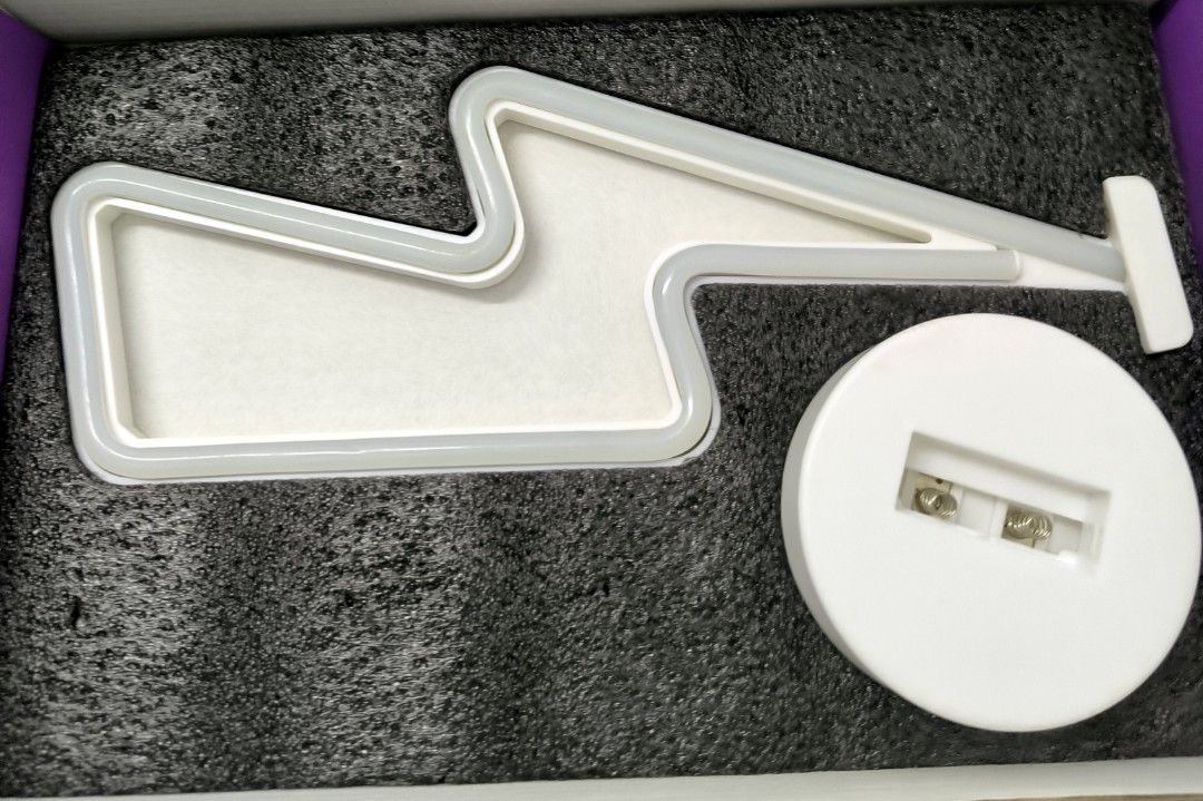 BLUE NEON LIGHT TABLE DISPLAY STAND, Furniture & Home Living, Home ...