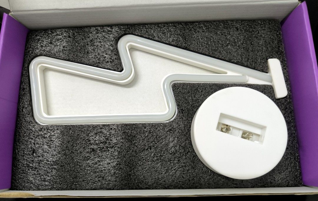 BLUE NEON LIGHT TABLE DISPLAY STAND, Furniture & Home Living, Home ...