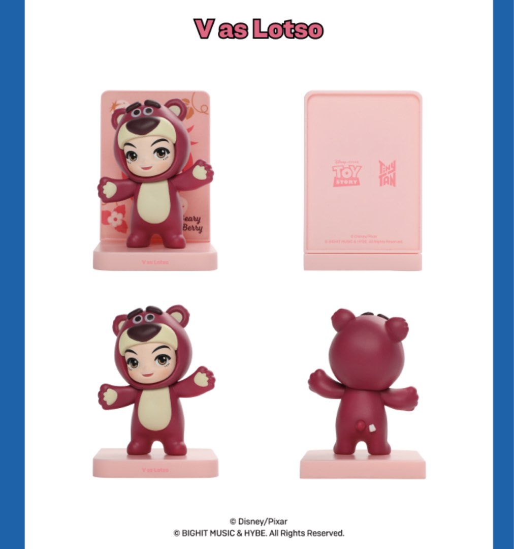 【現貨】BTS 防彈少年團 TinyTAN X Toy Story Figure V Lotso, 興趣及遊戲, 收藏品及紀念品, 韓流 ...
