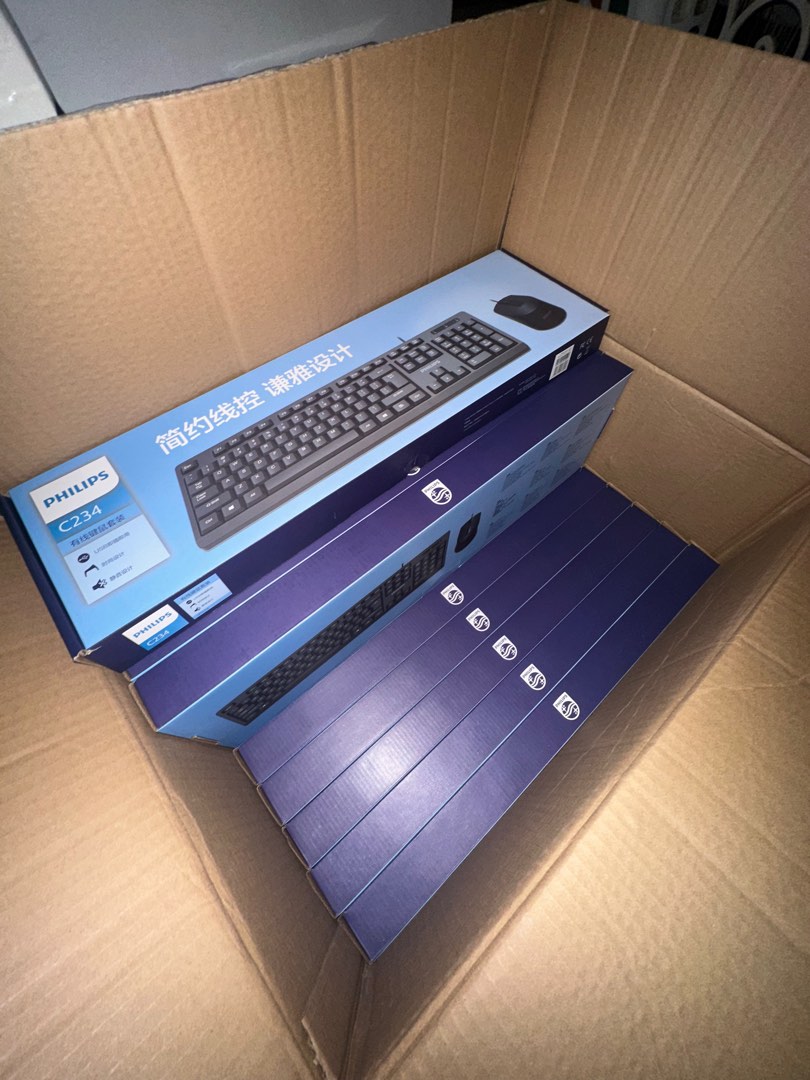 C234 Philips ergonomic keyboard and mouse combo, Computers & Tech ...