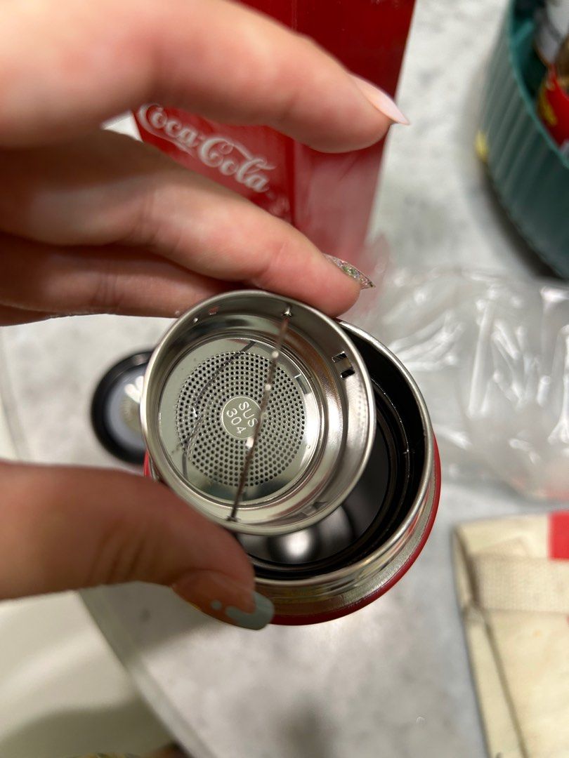 Coca Cola Electronic Tumbler with Tea Strainer, Furniture & Home Living ...