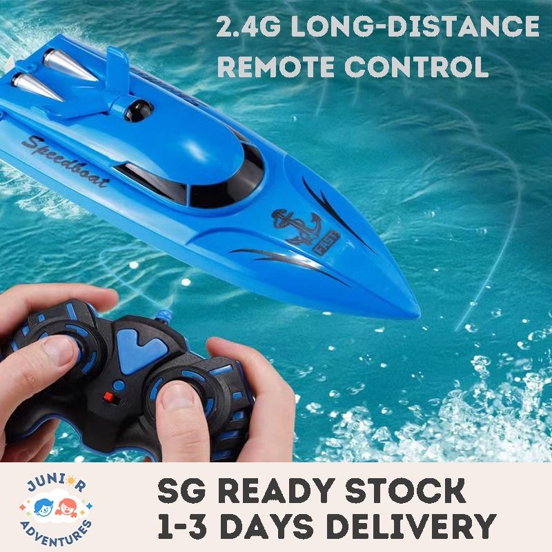 Electric remote-controlled speedboat 2.4G Long-Range Wireless Remote ...
