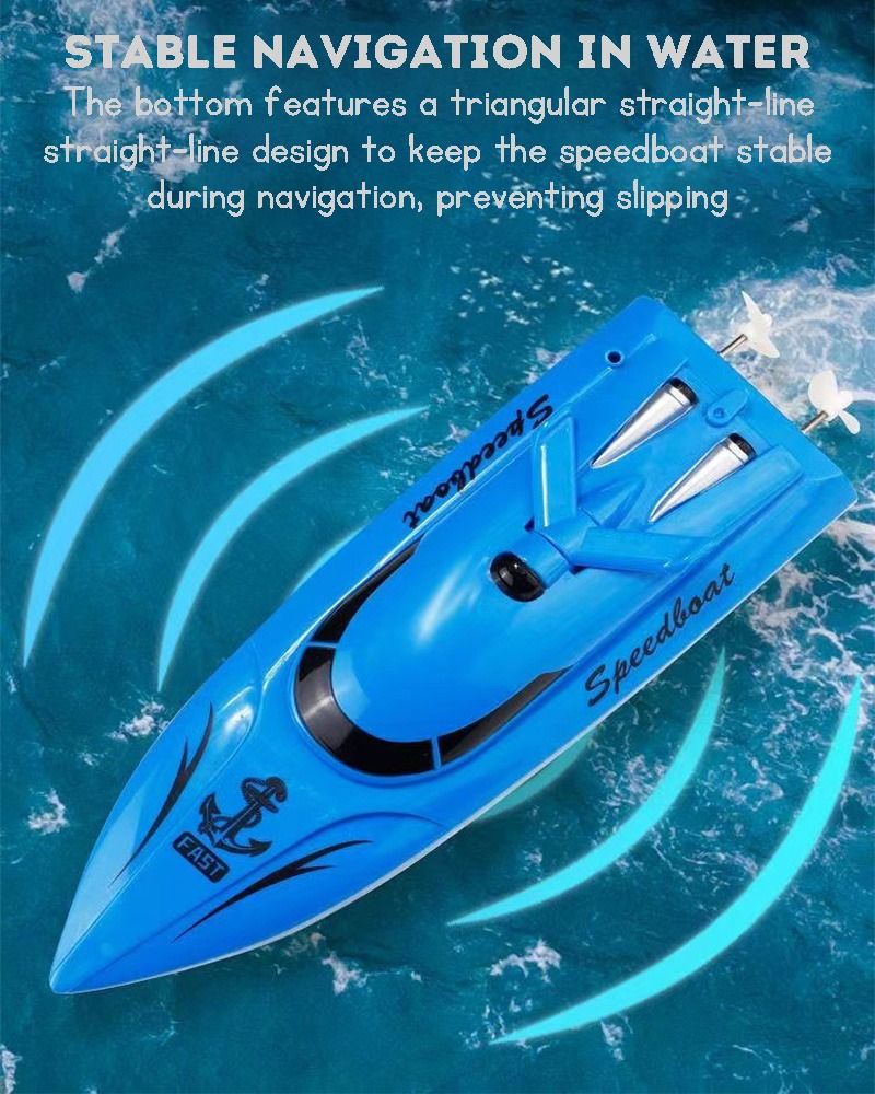 Electric remote-controlled speedboat 2.4G Long-Range Wireless Remote ...