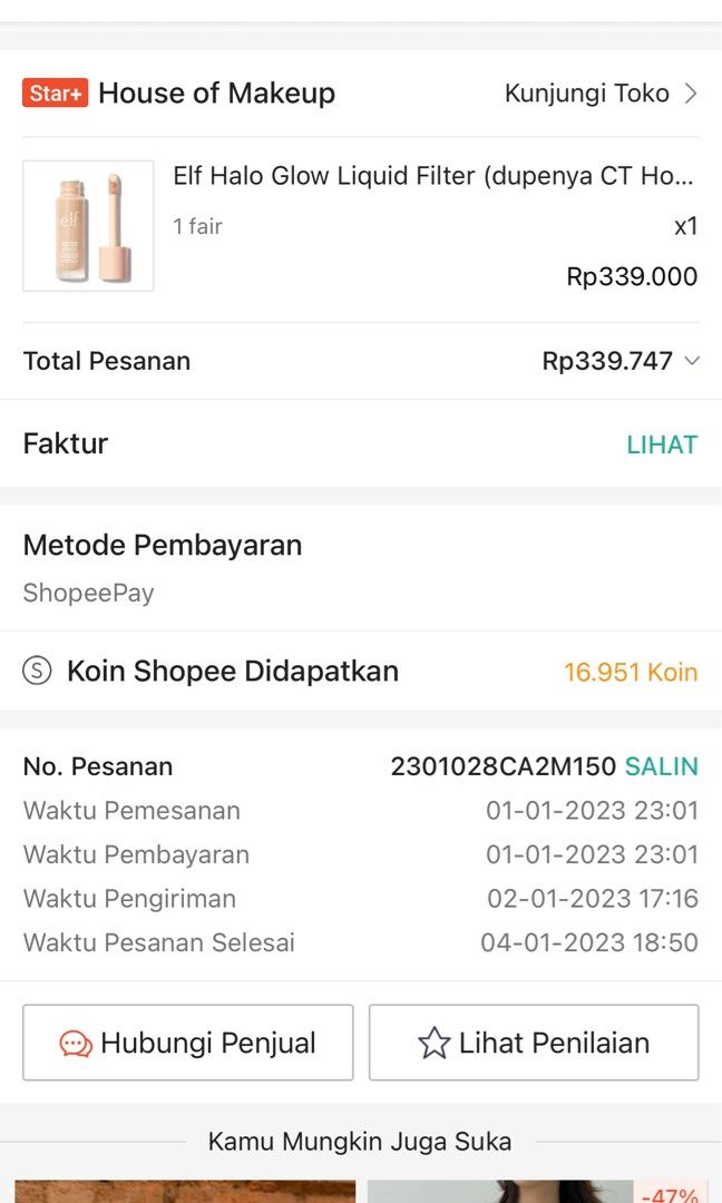 ELF Halo Glow Liquid Filter / Primer Highlighter dupe CT flawless filter, Kesehatan & Kecantikan ...