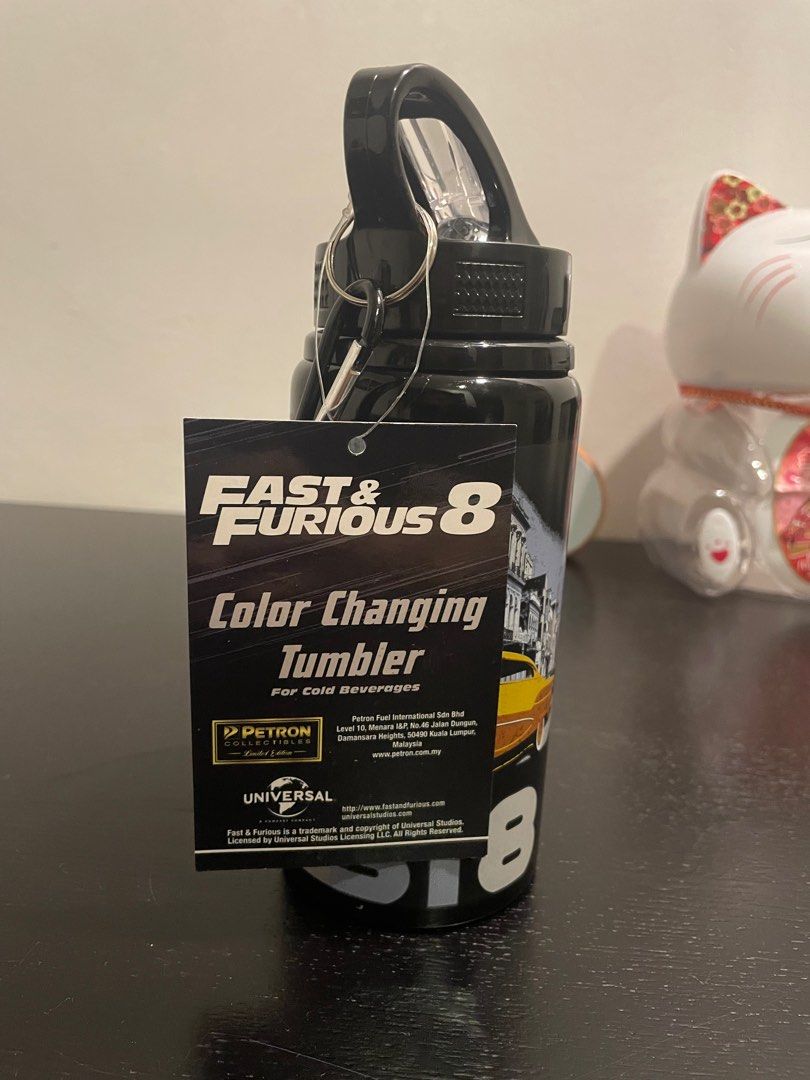 Fast and Furious 8 Petron Color Changing Tumbler, Furniture & Home ...
