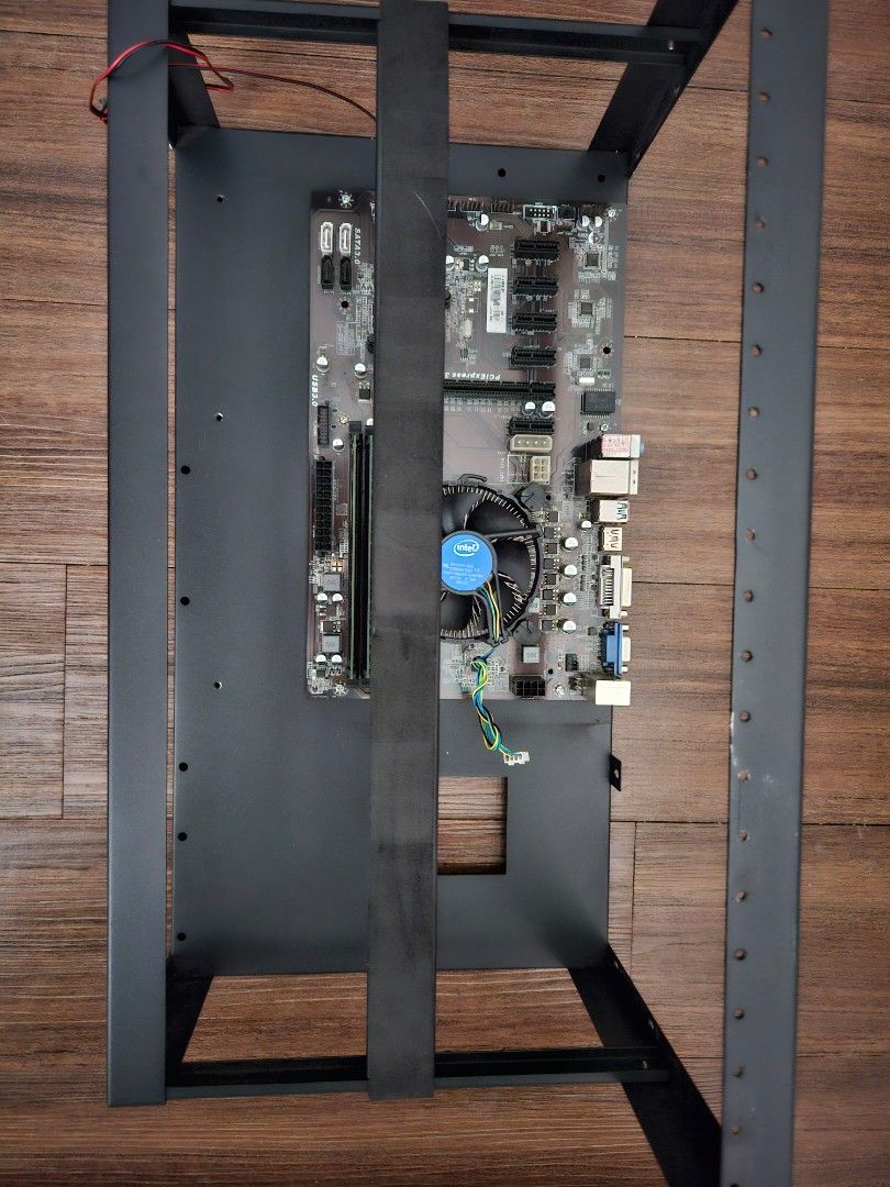 GPU mining Mobo and frame, Computers & Tech, Office & Business Technology on Carousell