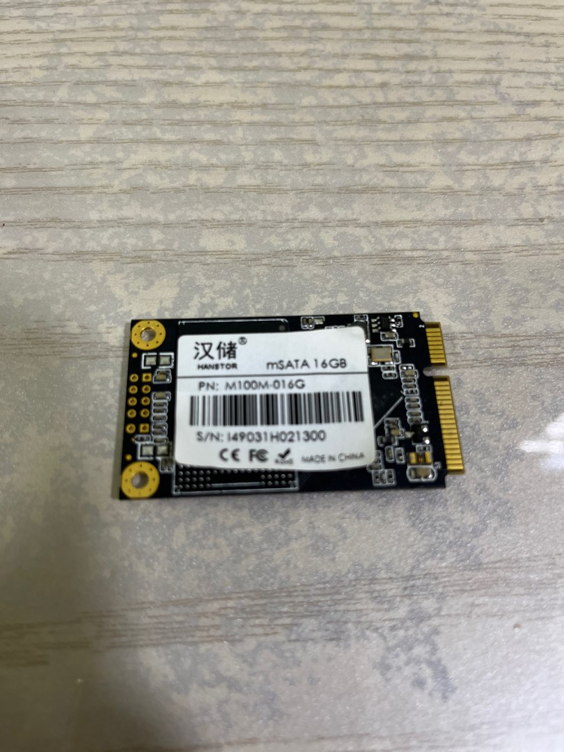 Hanstor mSATA 16GB, Computers & Tech, Parts & Accessories, Hard Disks & Thumbdrives on Carousell