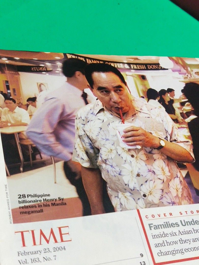 "Henry Sy & Family"/cover of TIME magazine/yr.2004/Hard to find issue ...
